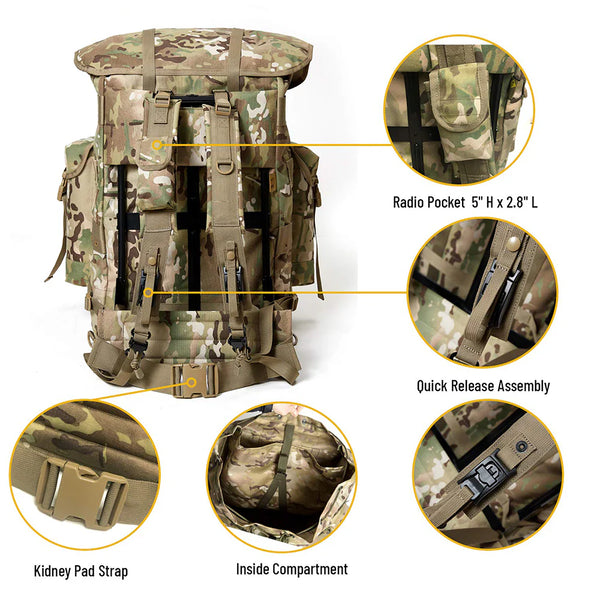 RECON GS2U GEN 11 65L Combat ALICE Pack complete with Frame - Kit Bag Perth