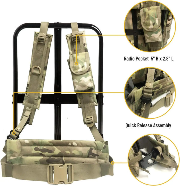 RECON GS2S Alice Pack Frame & Shoulder strap set including Kidney waist ...