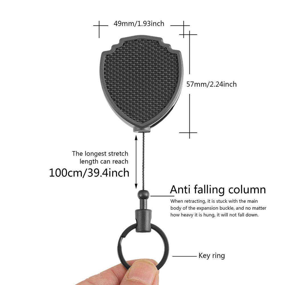 RECON GS2S Retractable 15 Key Tool Reel Holder Steel Belt Clip Chain ...