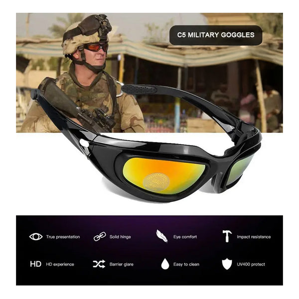 RECON GS2 C5 Military pat Ballistic Rated Sunglasses with 4 x lenses ...