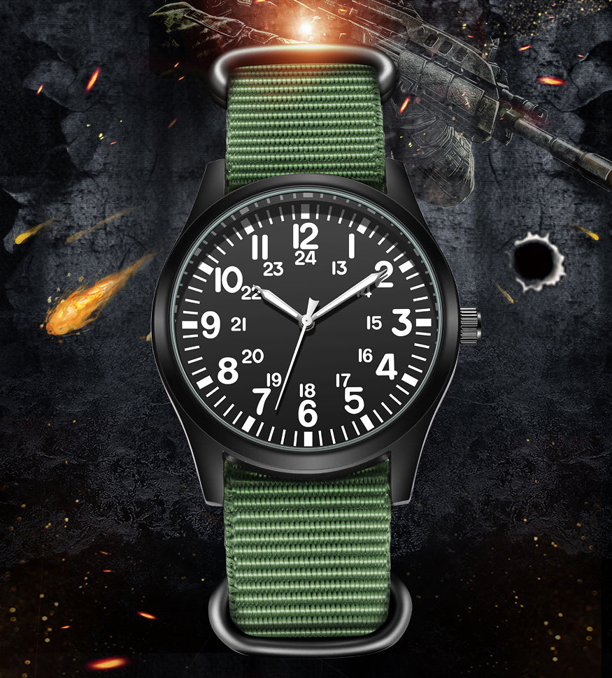RECON GS2 Slimline Stainless Steel Military Watch with NATO Band - Kit Bag