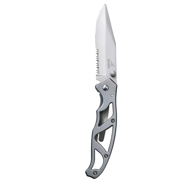 Gerber Paraframe I Knife, Serrated Edge, Stainless Steel [22-48443 ...