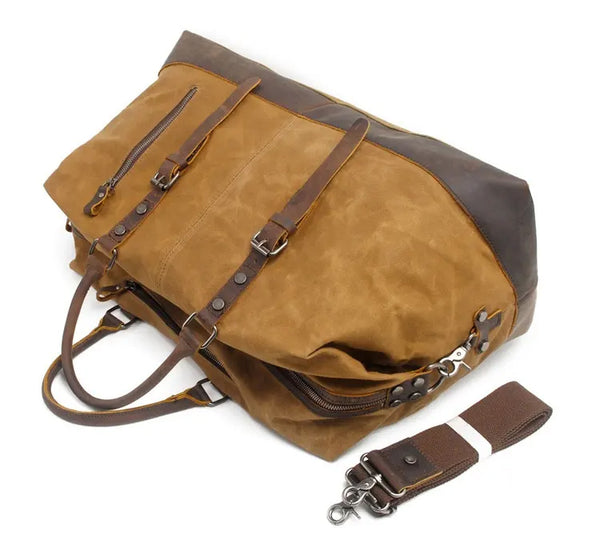 RECON GS2S Weekender waxed canvas/leather Large military style duffle ...
