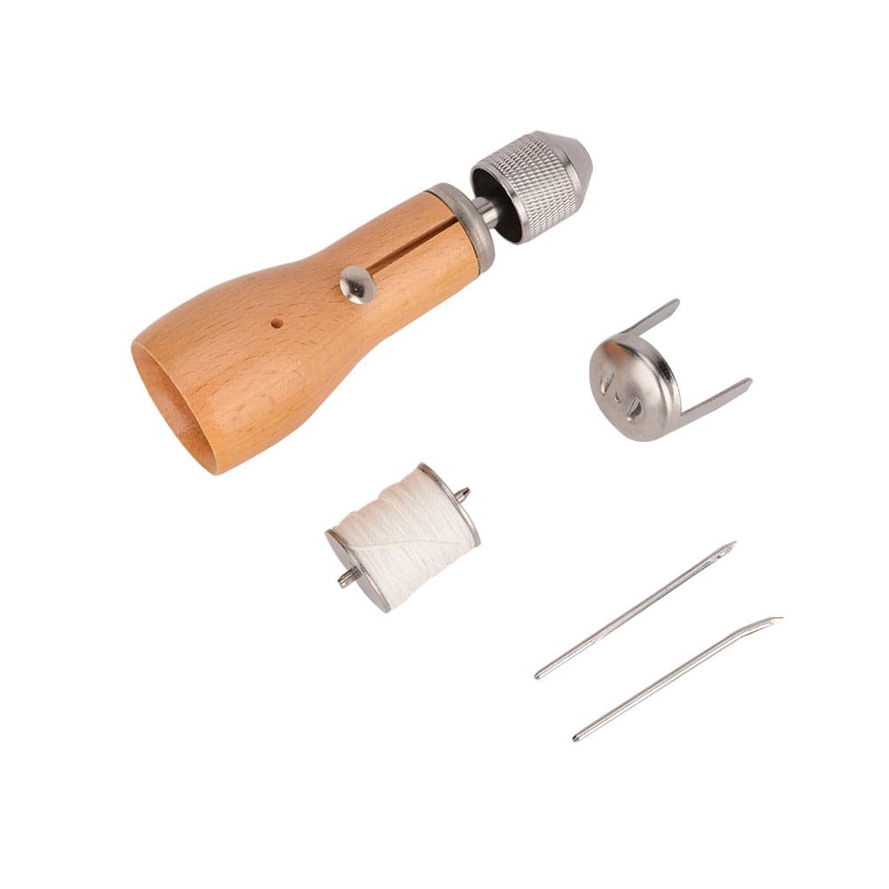 RECON GS2 Sew Awl with Handmade Wooden Handle value set includes 4 ...