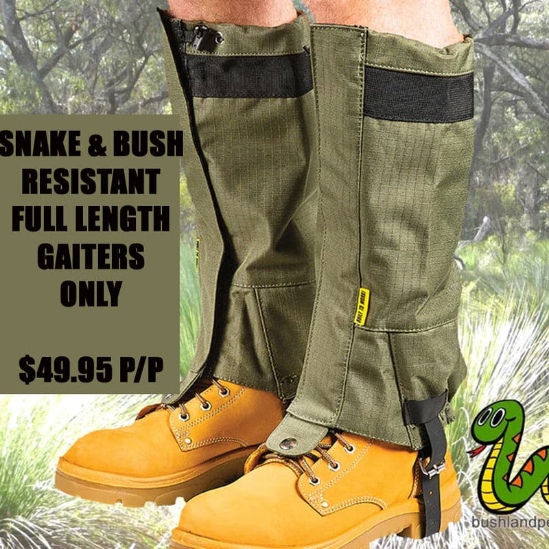 Genuine Brand New Rugged Snake Bite & Bush Resistant Full Size Gaiters ...